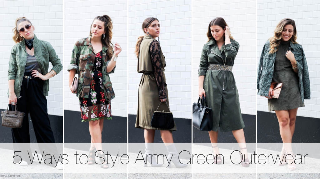Wear It Wednesday: 5 Ways to Style Army Green Outerwear – Simply Audree ...